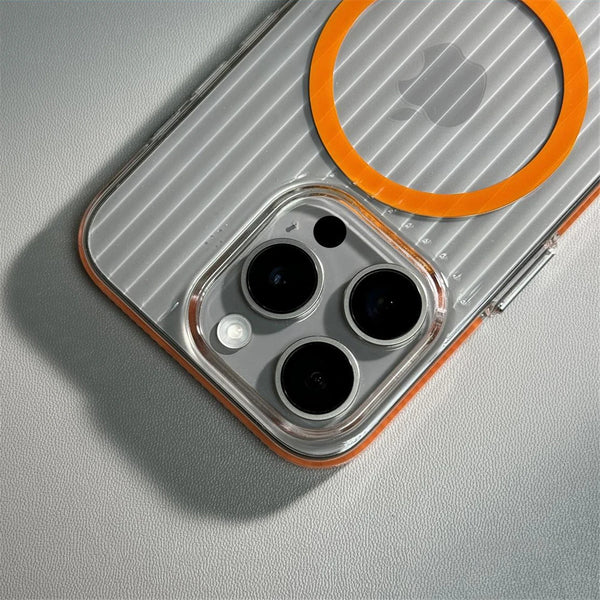 Corrugated Pattern HD Transparent Hard PC Case For iPhone – poomelo