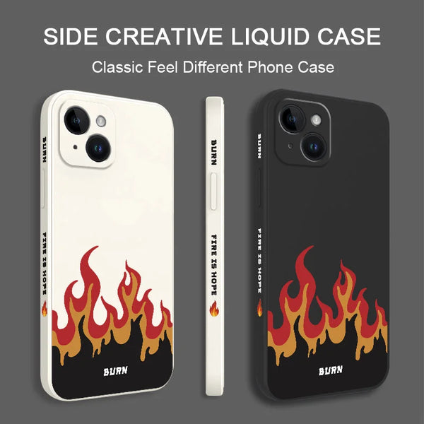 Liquid Silicone Fierce Fire Case For iPhone – poomelo