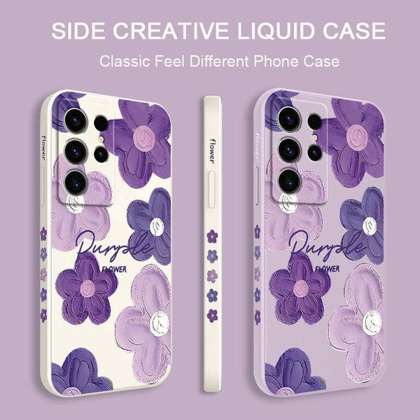 Purple Flower Phone Case For Samsung – poomelo